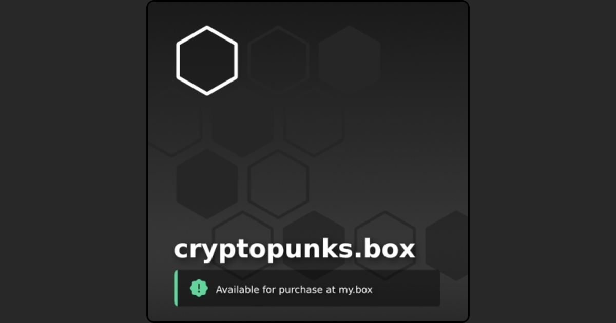 cryptopunks.box - Profile | .box